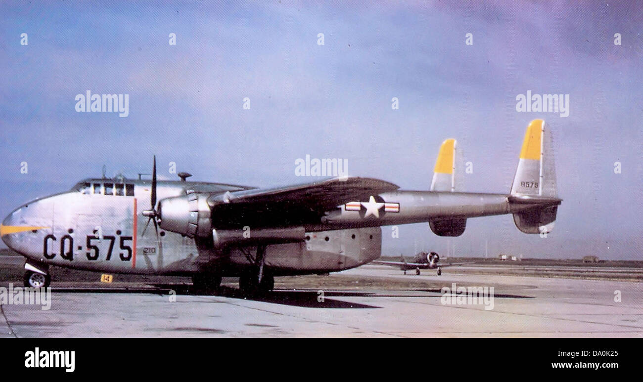The 314th Troop Carrier Group operated the Fairchild C-82A Packet (tail ...