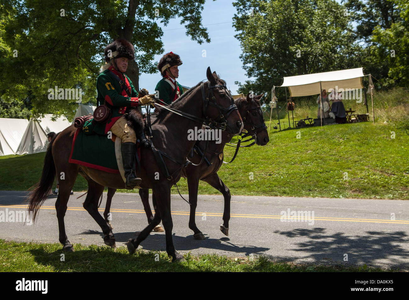 Lancaster, Pennsylvania - Revolutionary War Reenactors gather at an ... Lancaster, Pennsylvania - Revolutionary War Reenactors gather at an ...