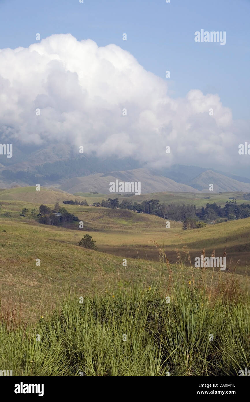 The scenic Eastern Highlands near Goroka range from about 2,000 to ...