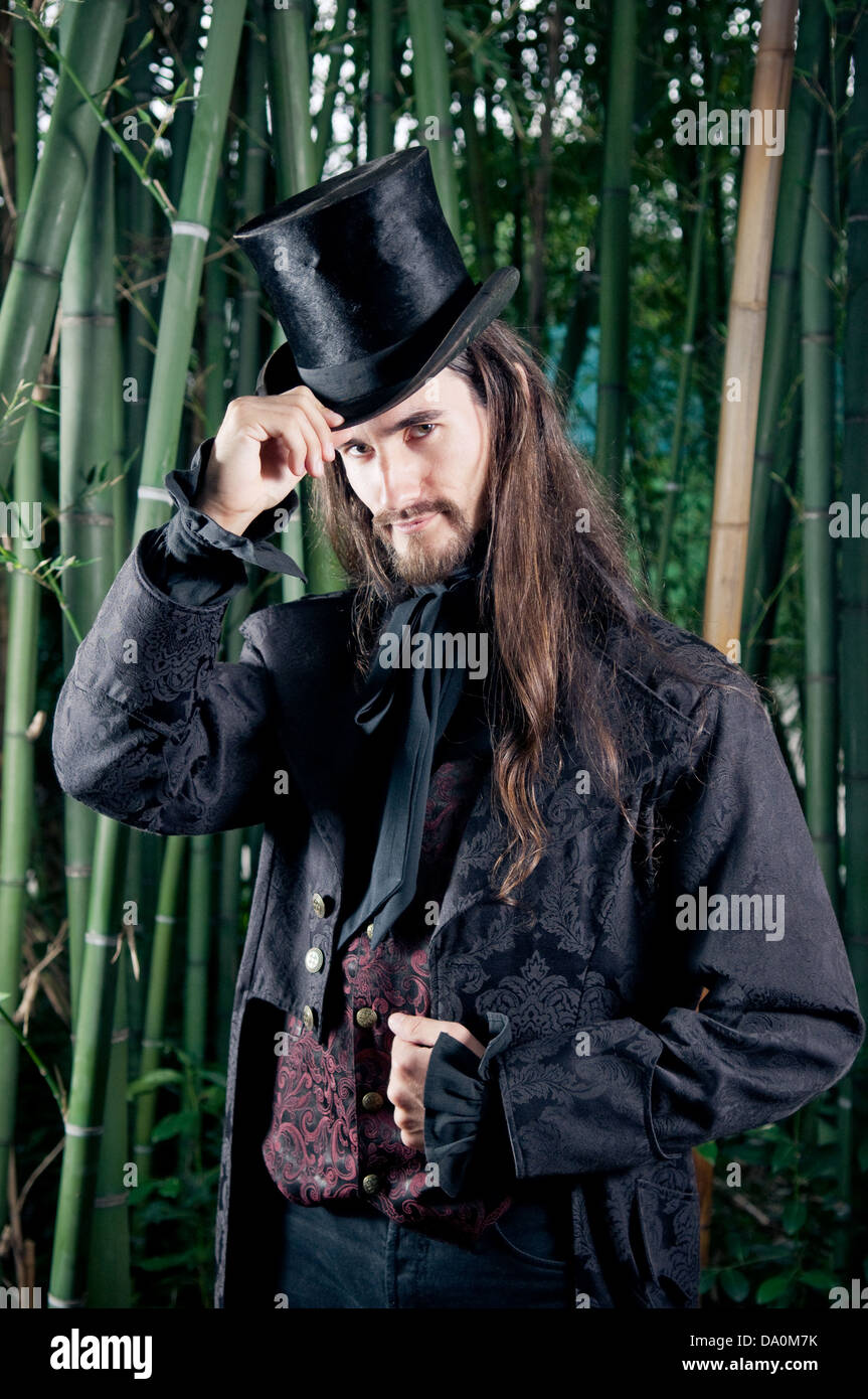 Strange pirate in bamboo forest Stock Photo - Alamy
