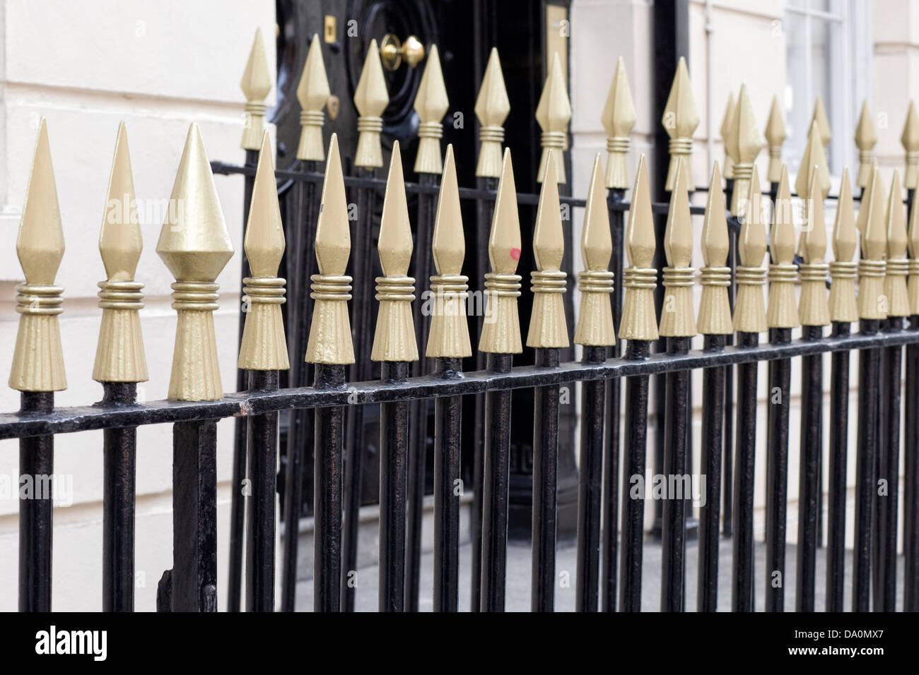 Iron Painted Railings in Harley Street London Stock Photo - Alamy