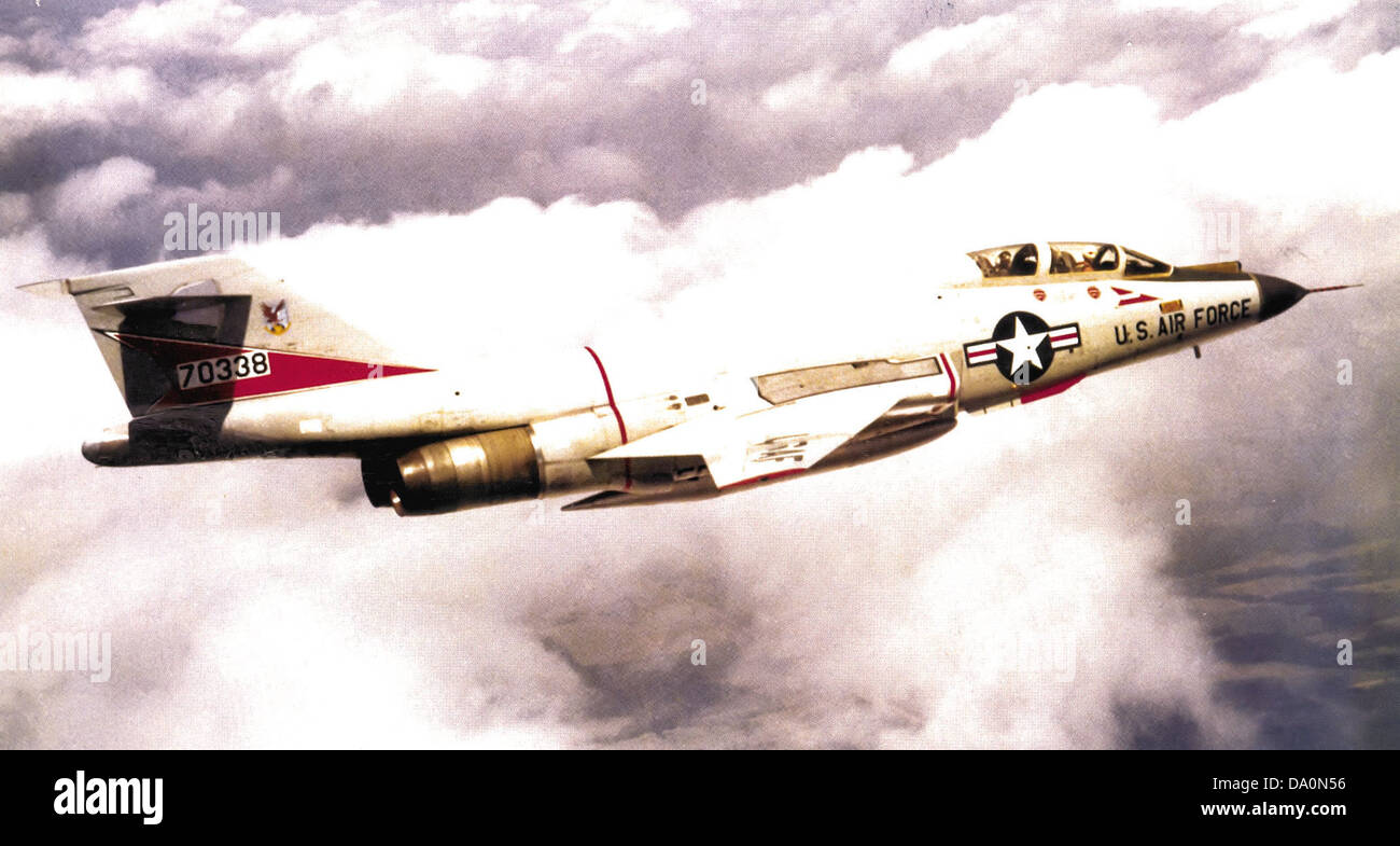 13th Fighter-Interceptor Squadron F-101B 57-0338 1964 Stock Photo - Alamy