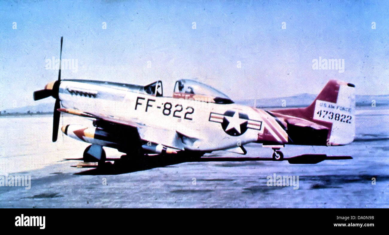 The 192d Fighter-Bomber Squadron operated the North American F-51D-25 ...