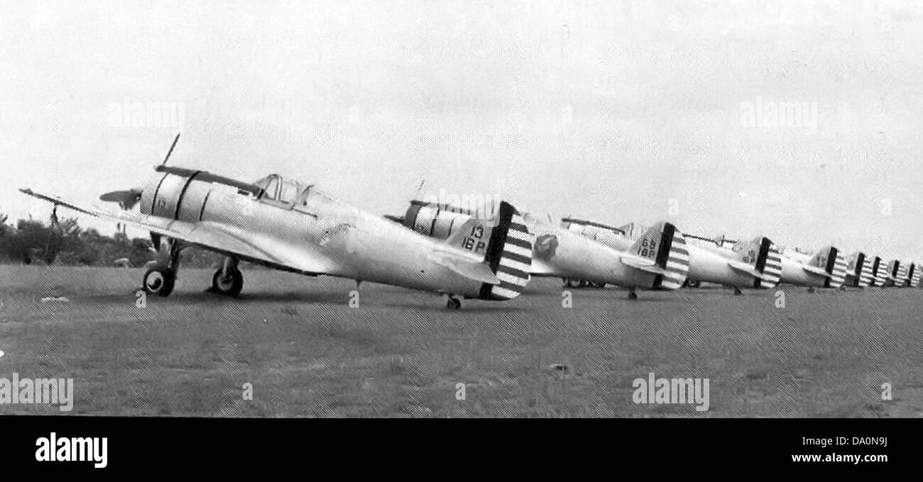 The 24th Fighter Squadron operated the P-36A Hawk during the early ...
