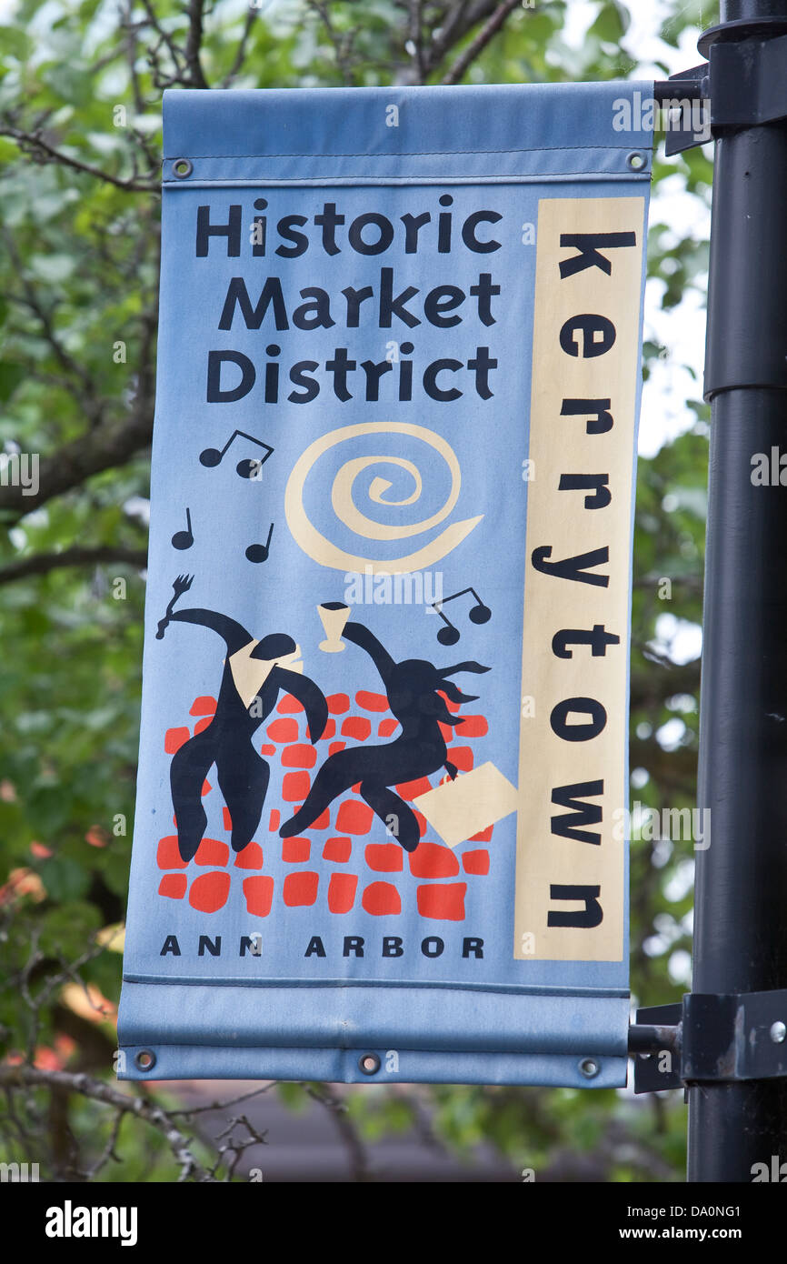 Kerrytown Historic Market district is seen in Ann Arbor, Michigan Stock ...