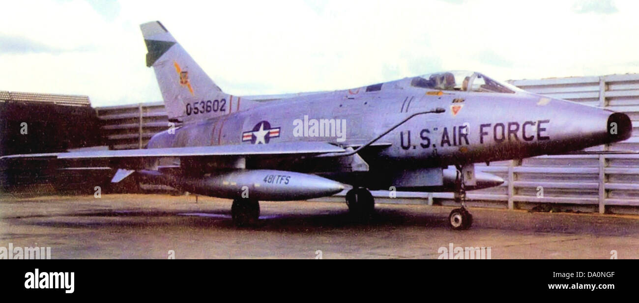 The 481st Tactical Fighter Squadron operated the North American F-100D ...