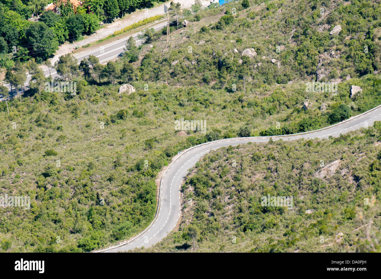 Aerial view of the road Stock Photo - Alamy