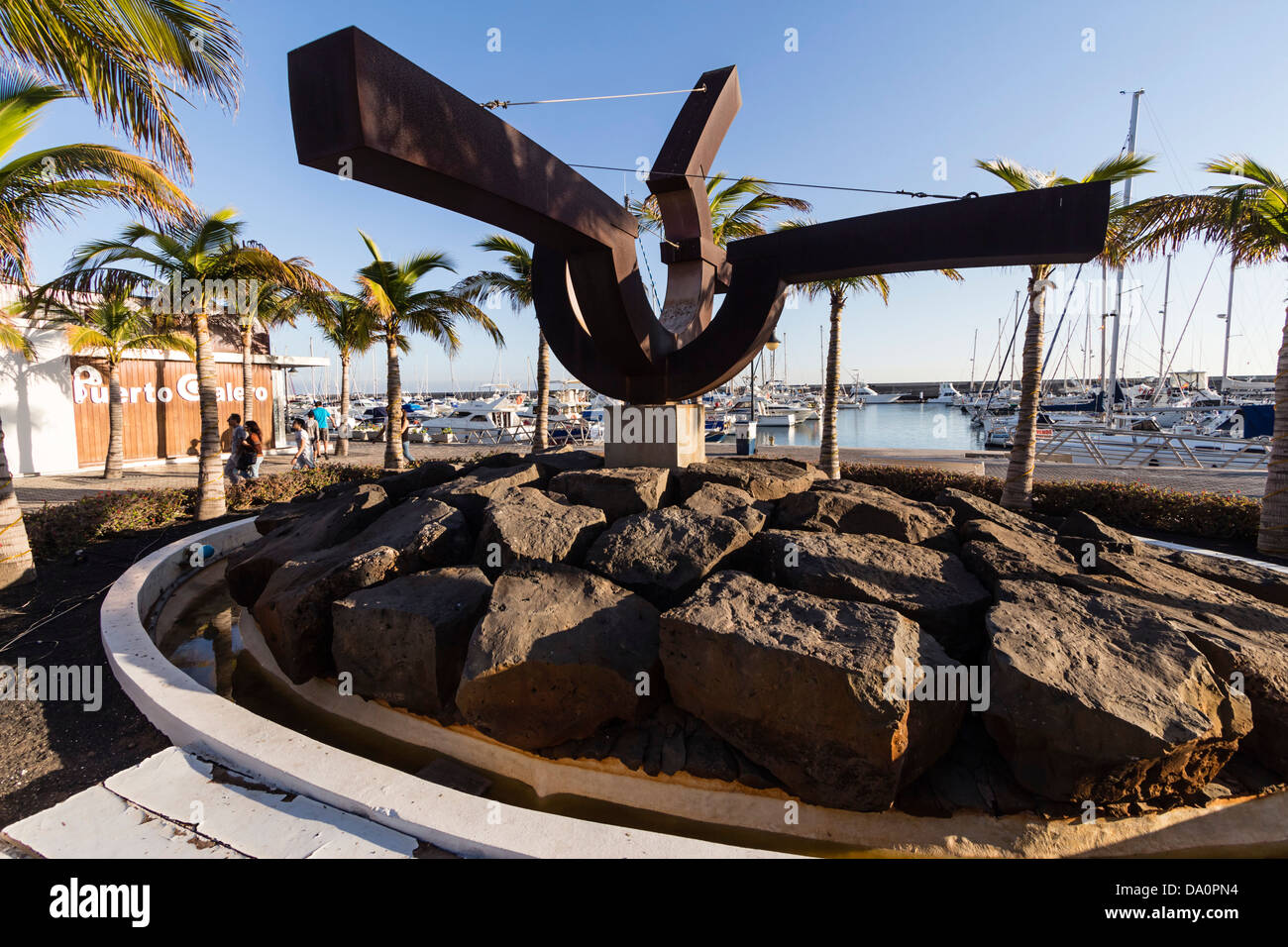 Puerto Calero harbour, Lanzarote, Canary Islands, Spain Stock Photo - Alamy