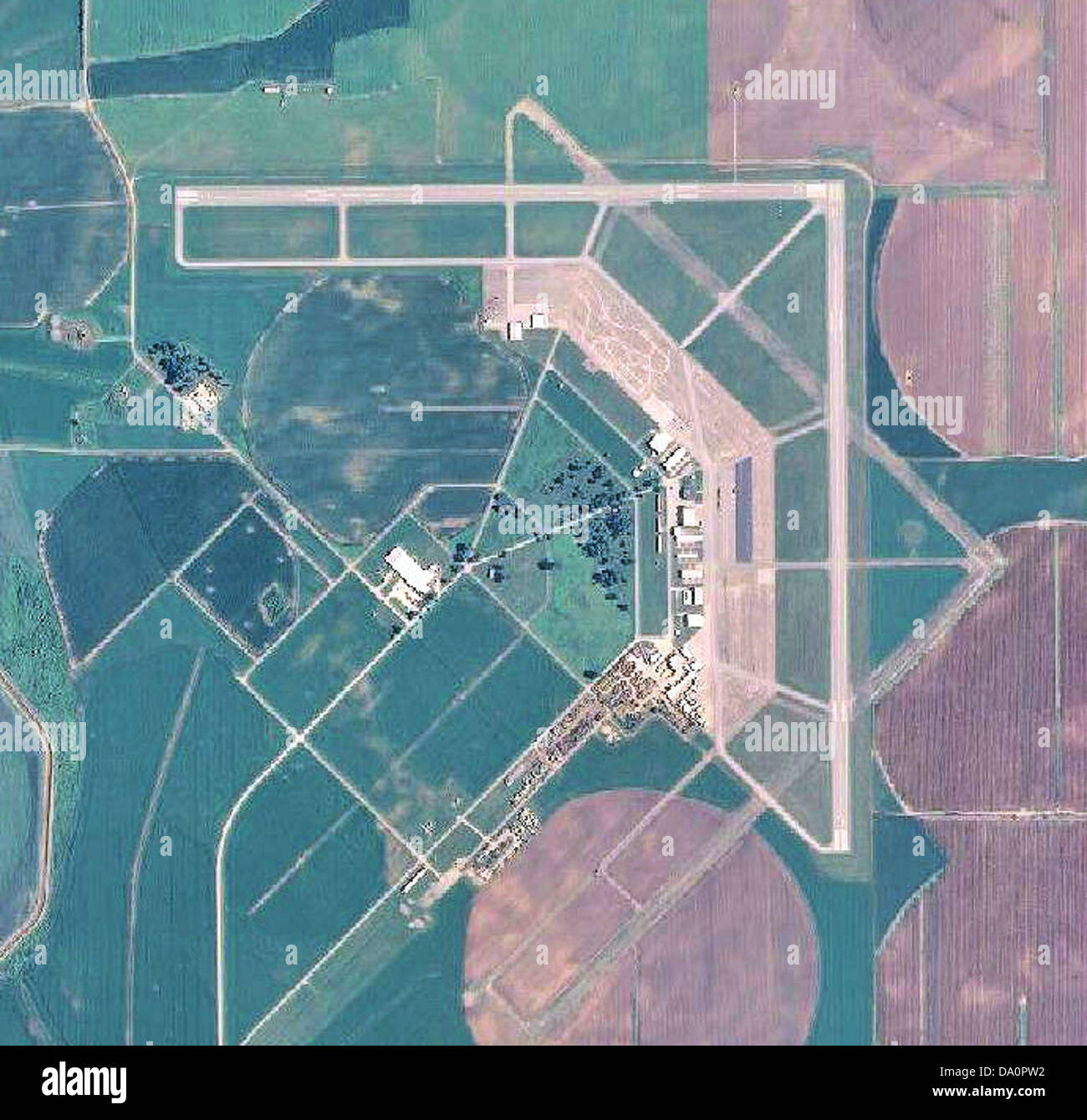 Lawrenceville-Vincennes International Airport in Illinois, shown in a ...