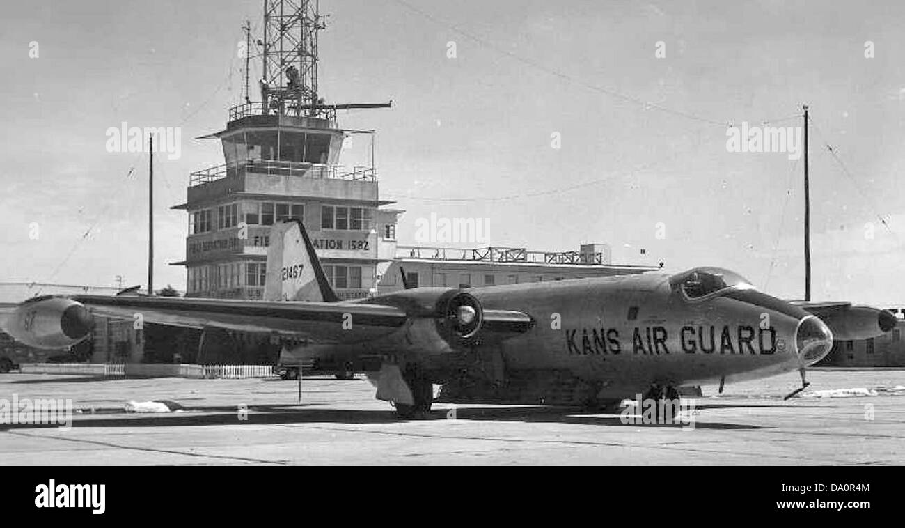 The Martin RB-57A, tail number 52-1467, served with the 190th Tactical ...
