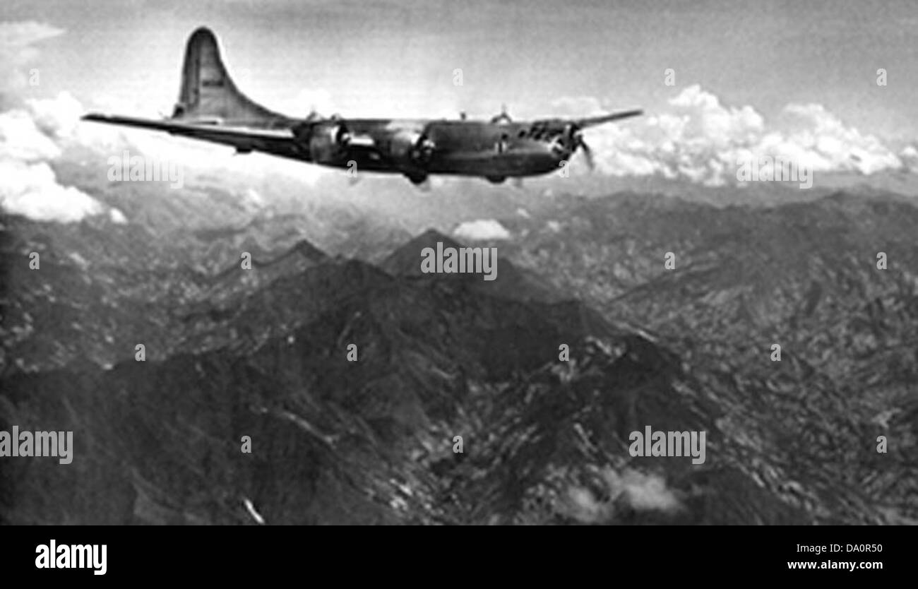 In 1944, B-29 Superfortresses participated in crossing the Himalayas ...