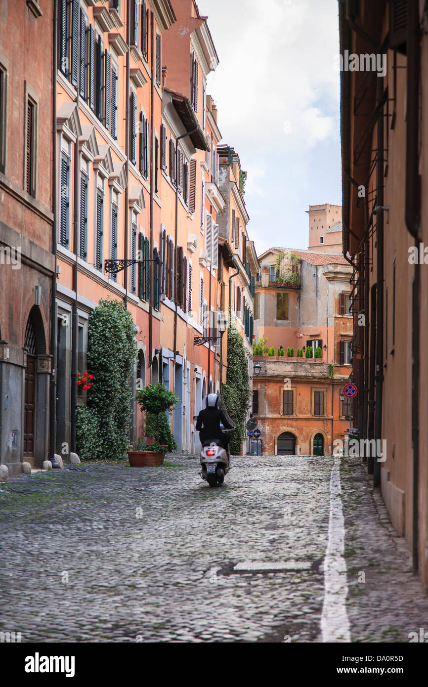 A beautiful typical cobbled street in an ancient roman city hi-res ...