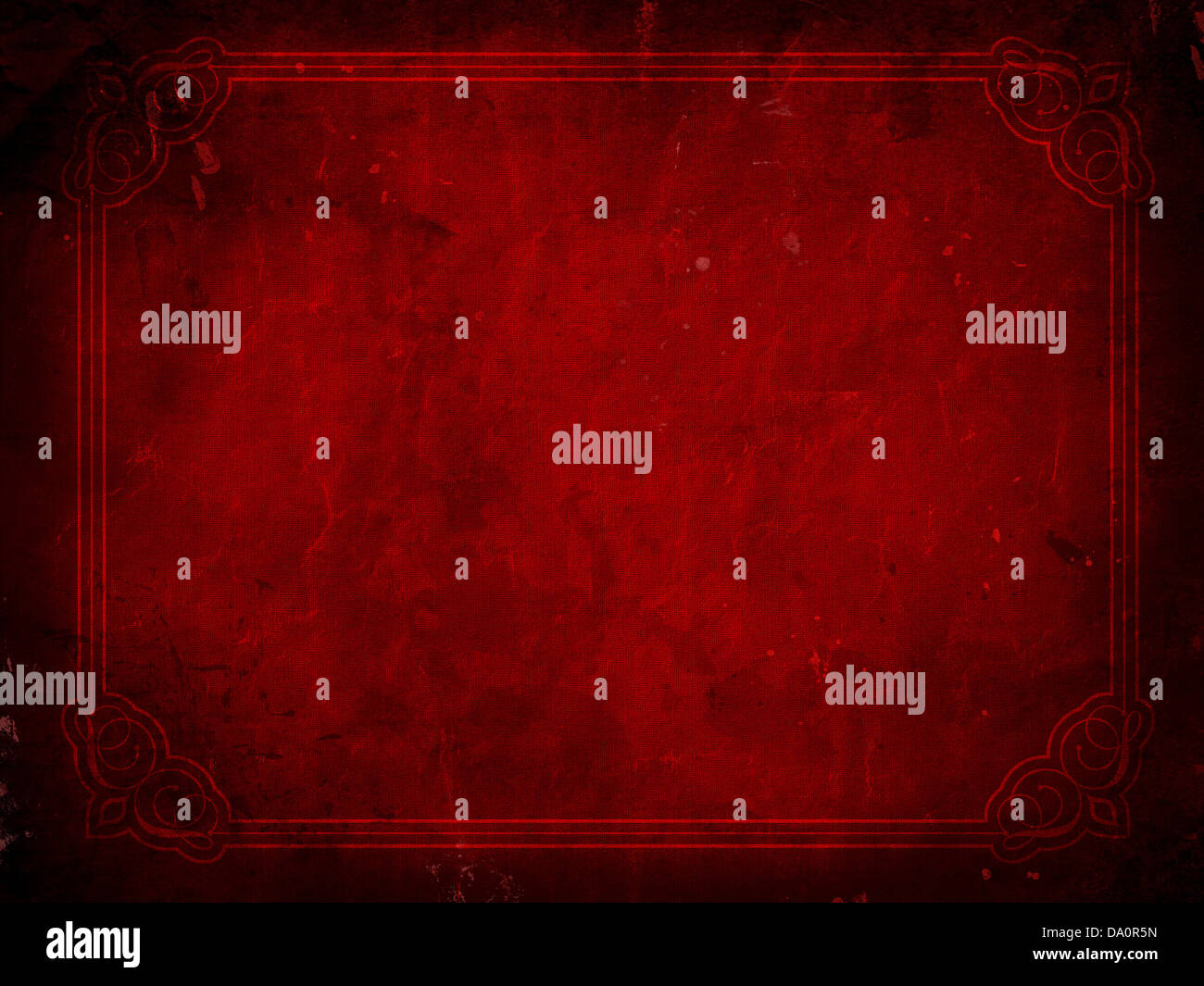 Red detailed grunge background with decorative border Stock Photo - Alamy