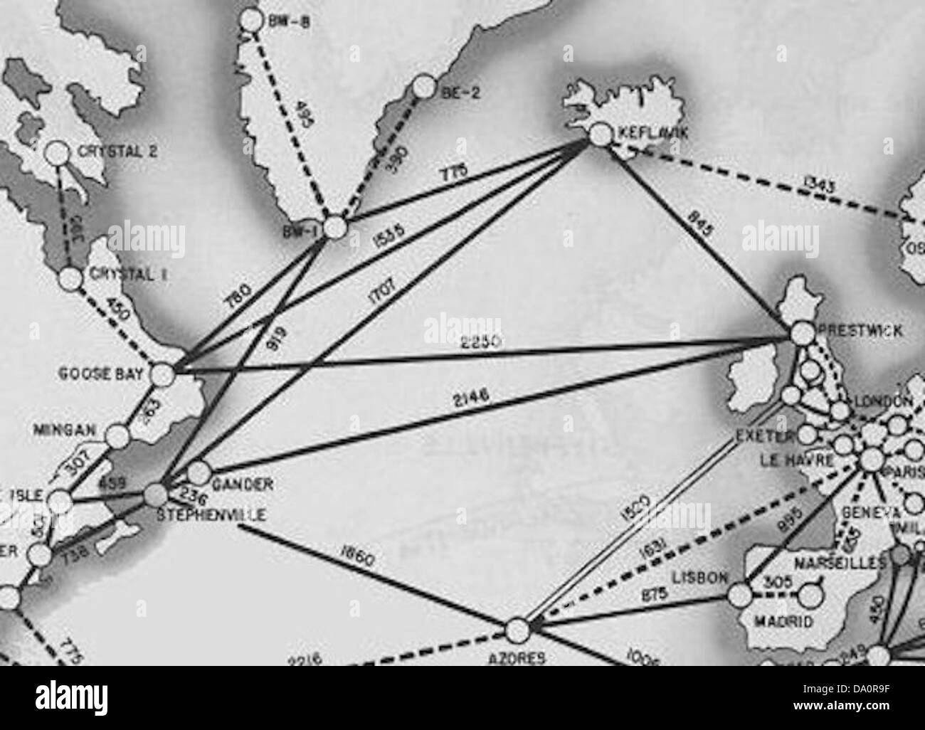 The North Atlantic Transport Route was a key air route used during ...