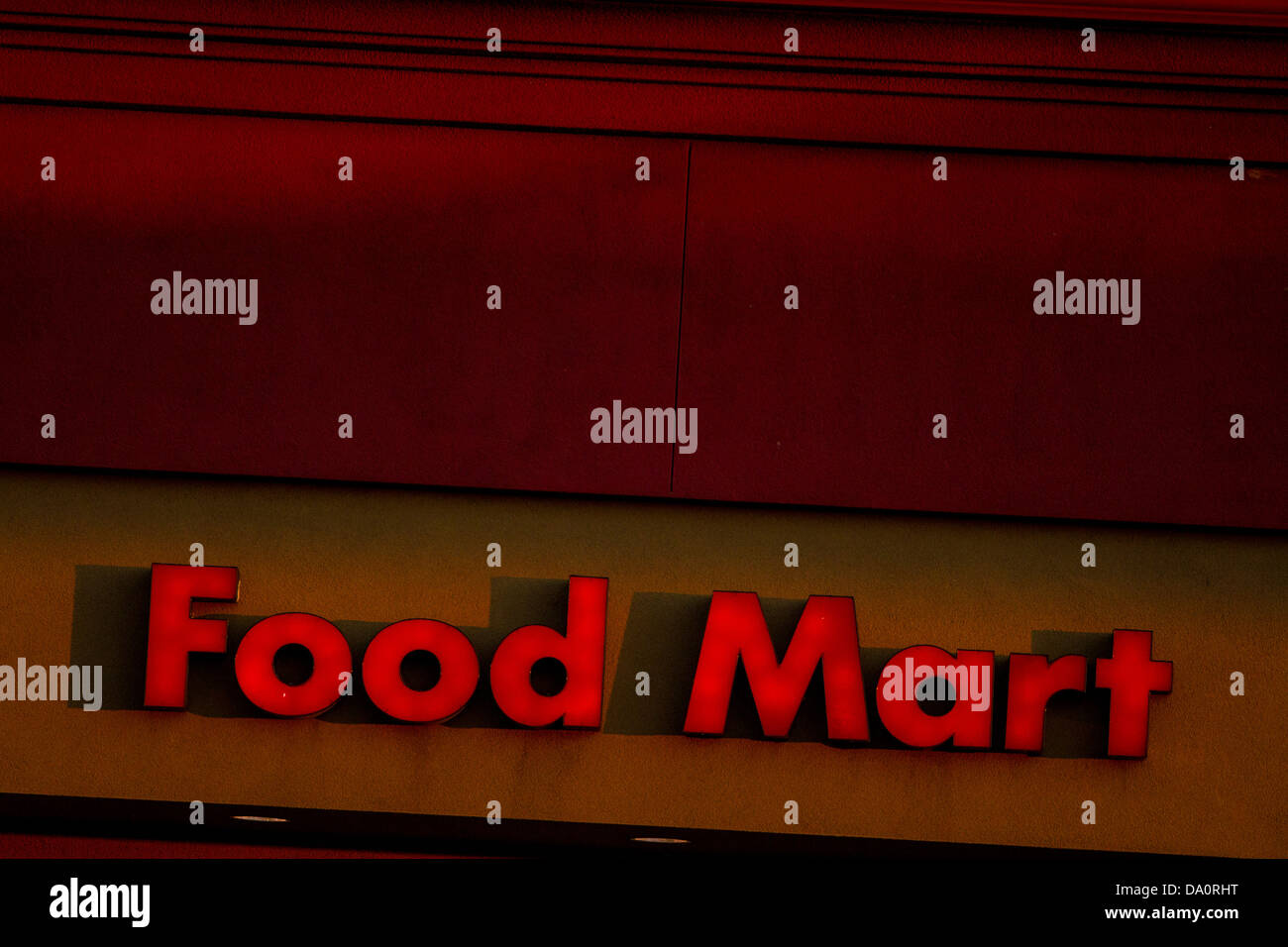 A Food Mart Sign at a gas station along California's Highway 99 Stock ...