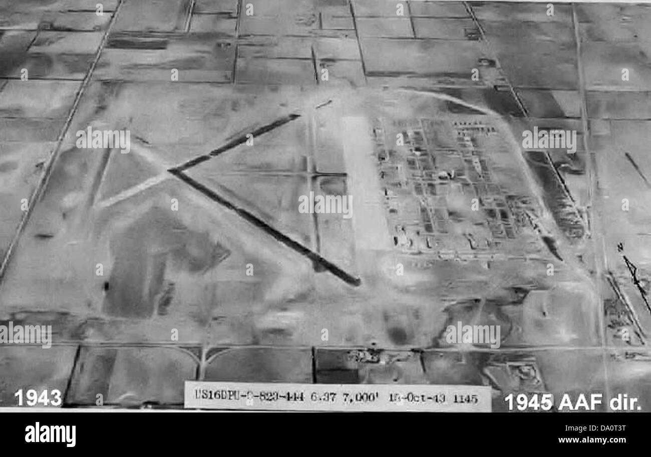 Strother Army Air Field in Kansas, photographed on October 15, 1943 ...
