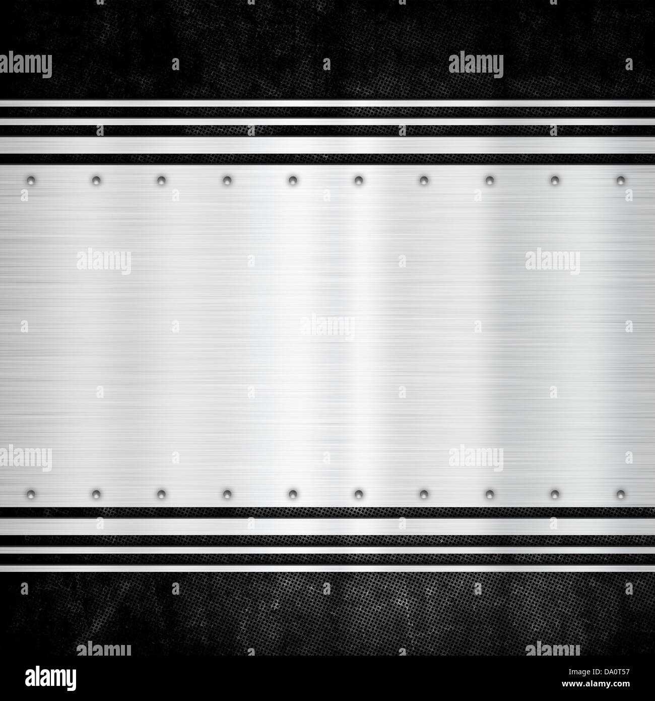 Shiny metal plate on a grunge background Stock Photo - Alamy