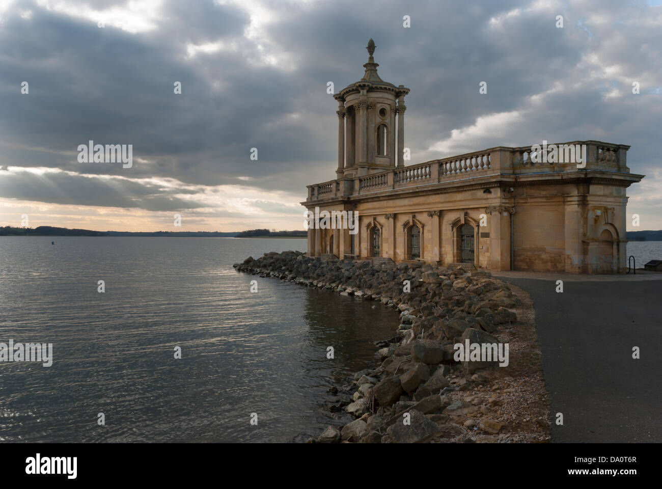 Normanton Church on Rutland water Stock Photo - Alamy