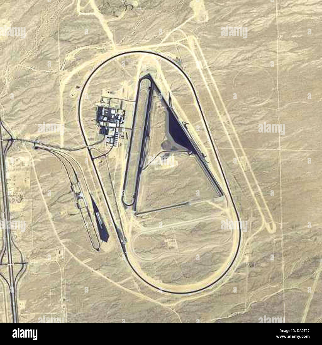A topographic map of Yucca Army Airfield from 2006, showing its layout ...
