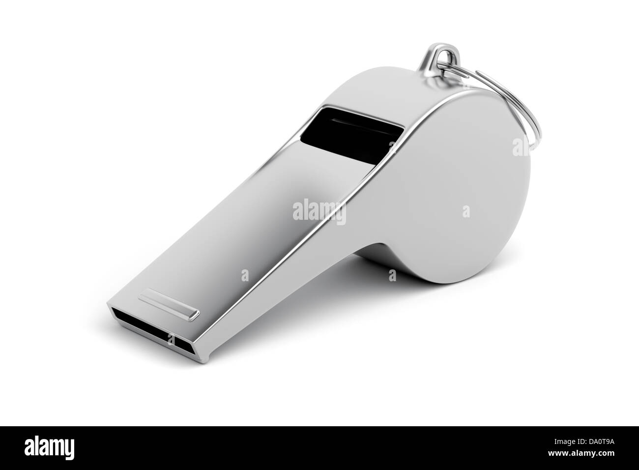 Referee whistle on a white background Stock Photo - Alamy