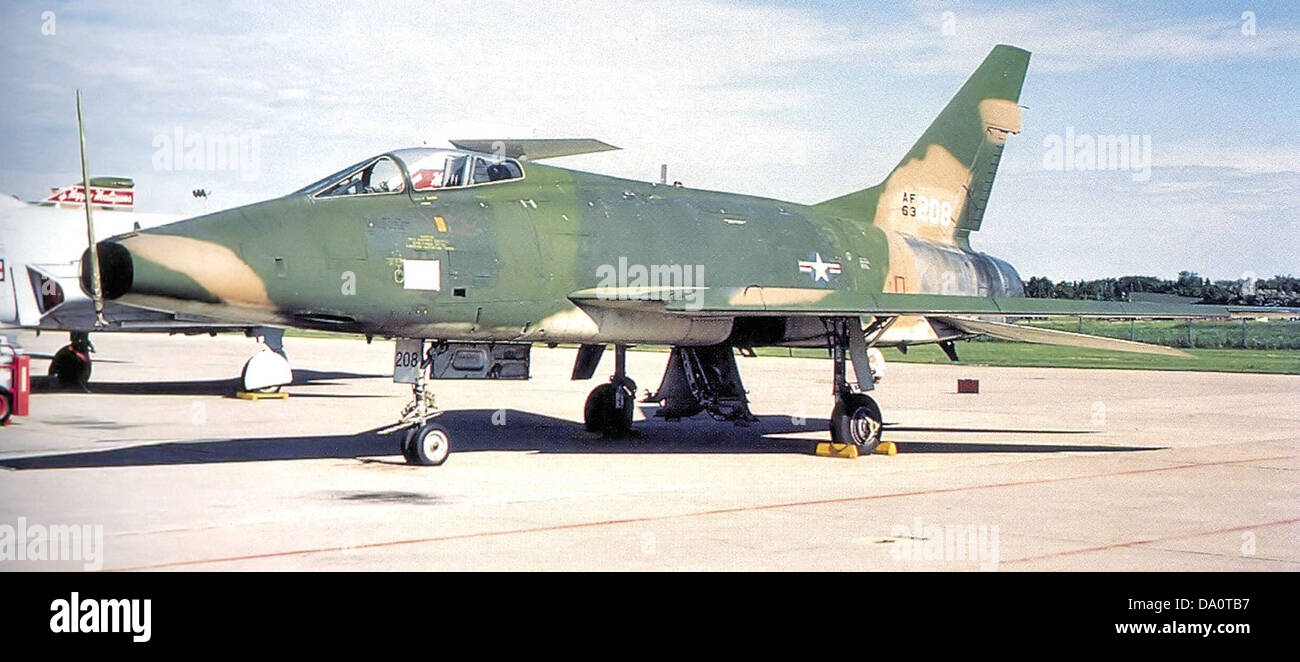 The North American F-100D Super Sabre, serial number 56-3208, of the ...