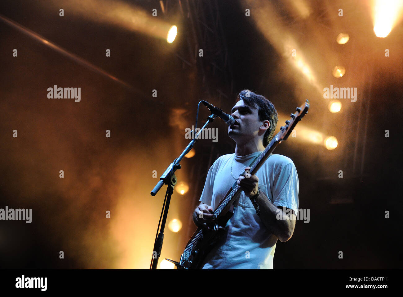 BARCELONA - MAY 22: Delorean Spanish alternative dance band, performs ...