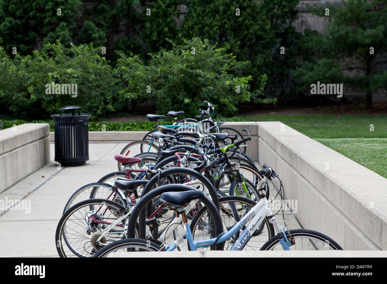 Bike rack at school hi-res stock photography and images - Alamy
