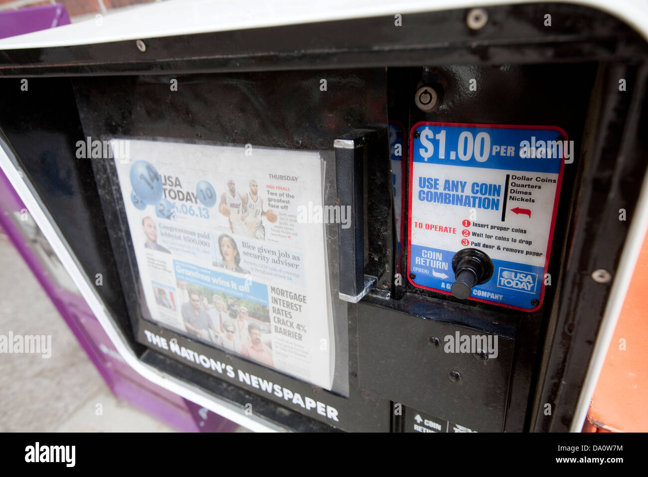 A USA Today newspapers box is seen in Ann Arbor, Michigan Stock Photo ...