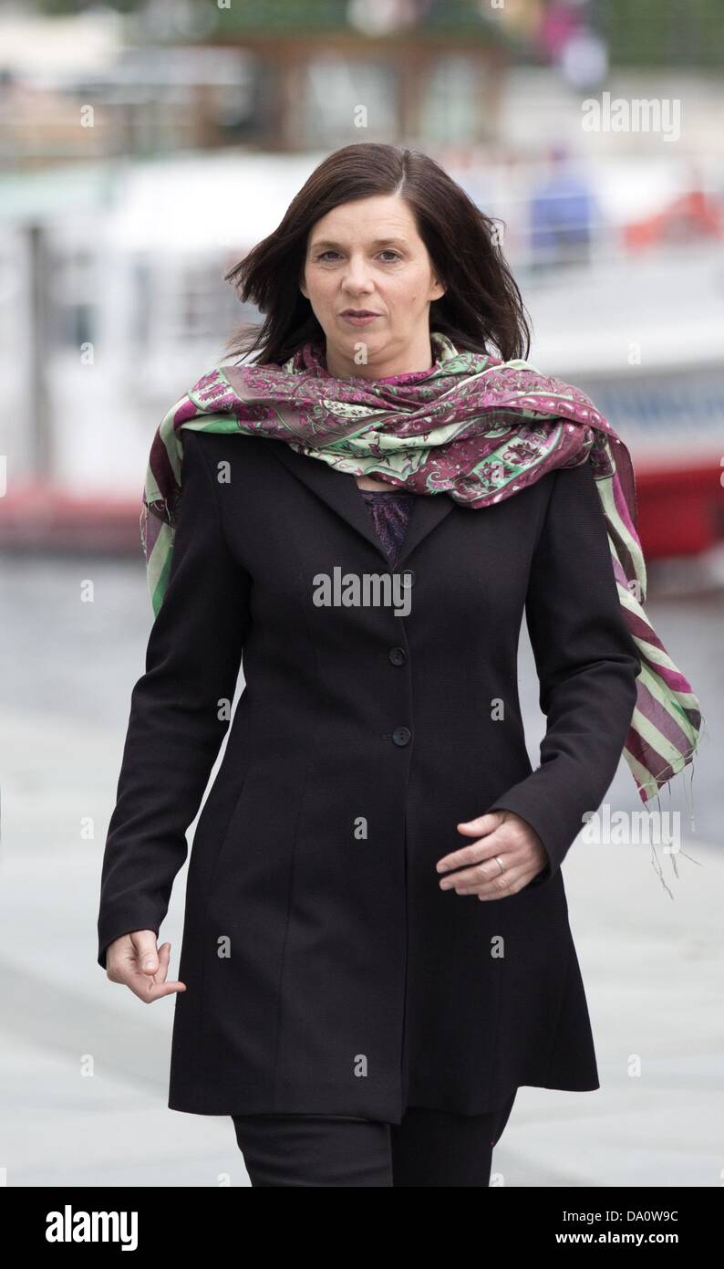 Top candidate of the Green Party, Katrin Goering-Eckhardt, arrives as ...