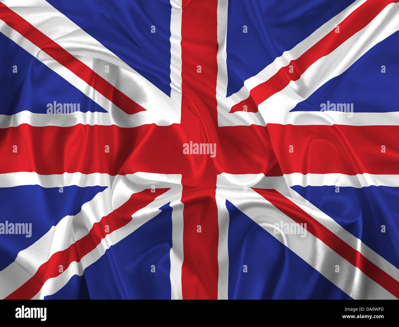 Union Jack flag with folds and creases Stock Photo - Alamy