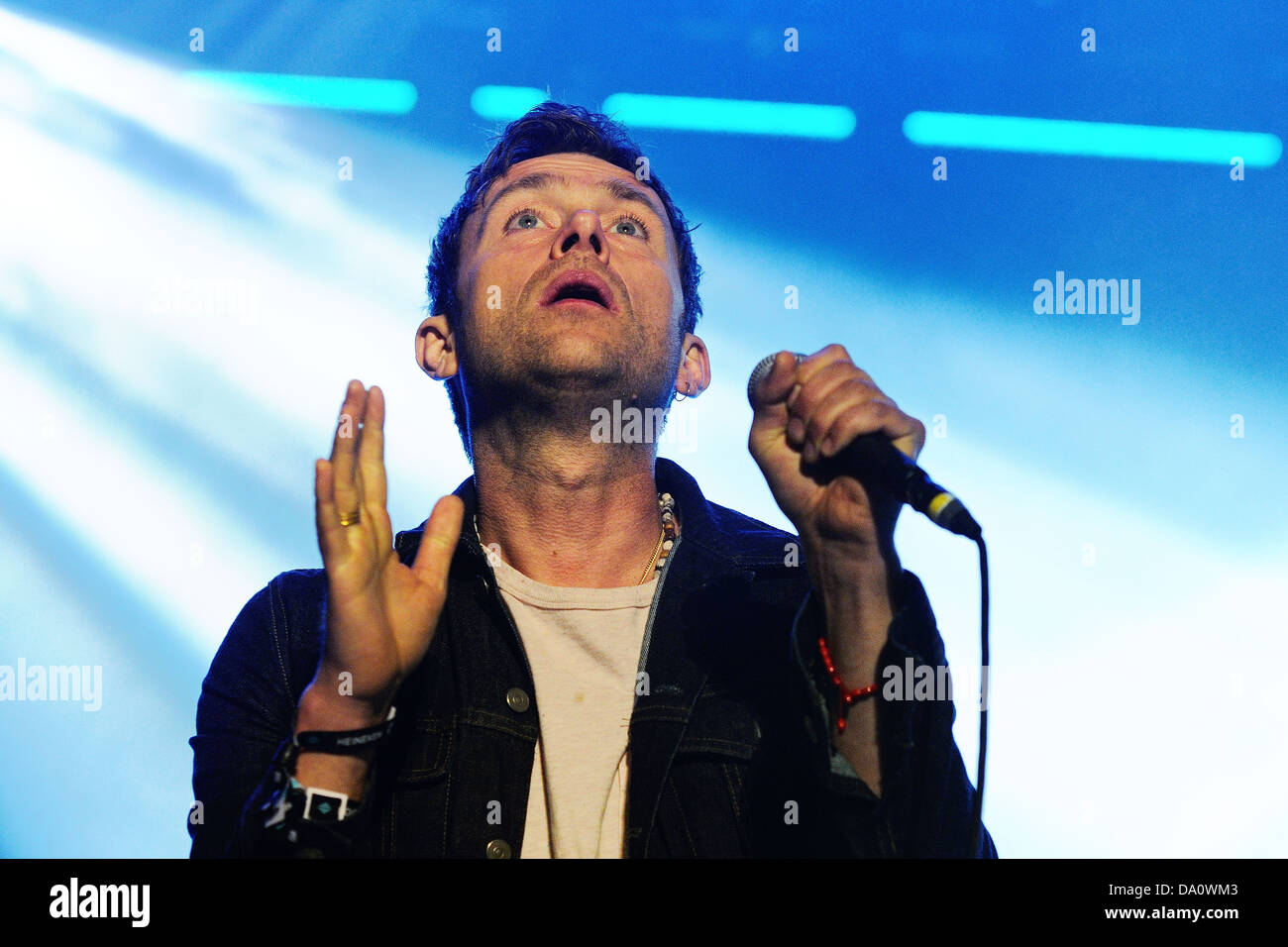 BARCELONA - MAY 25: Damon Albarn, frontman Blur band, performs at ...
