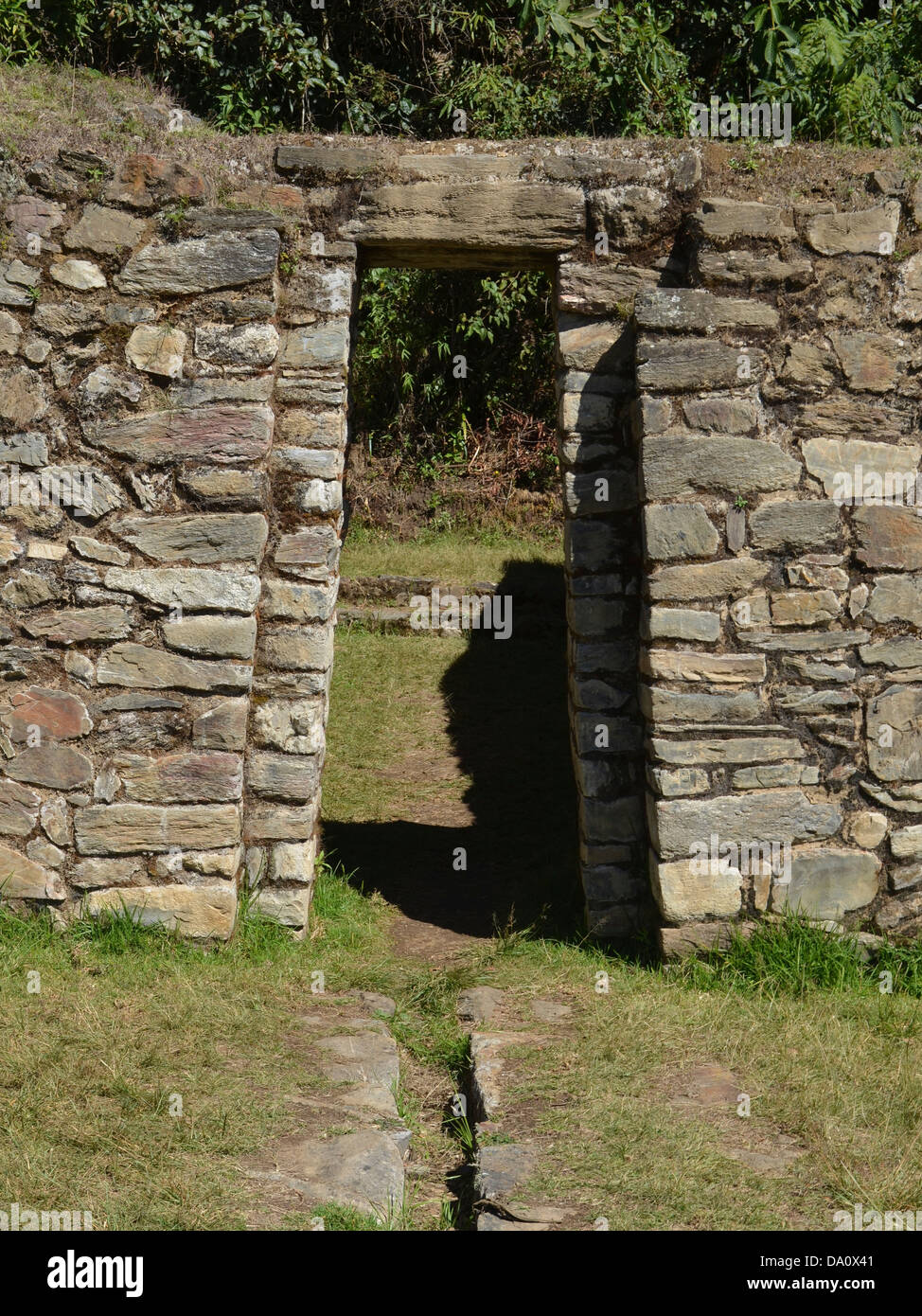 The Inca site of Llactapata, on the Salkantay Trail. From here hikers ...