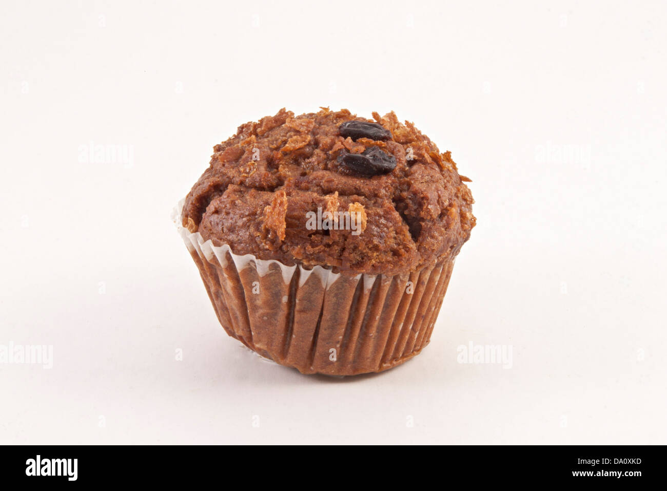 Raisin breakfast muffin on white background Stock Photo - Alamy