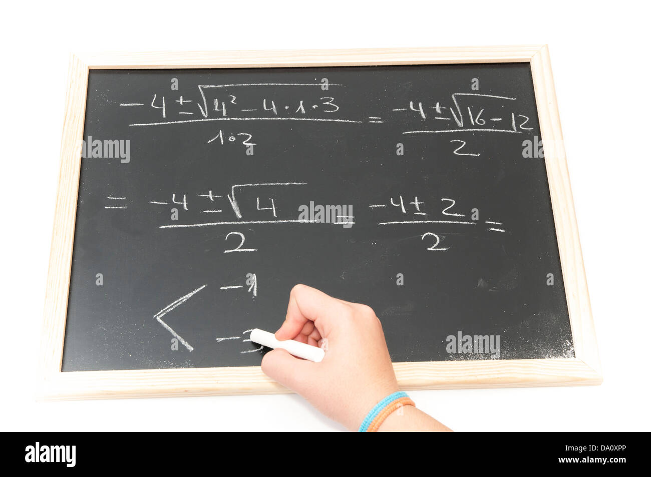 making difficult equations on the blackboard with chalk Stock Photo - Alamy