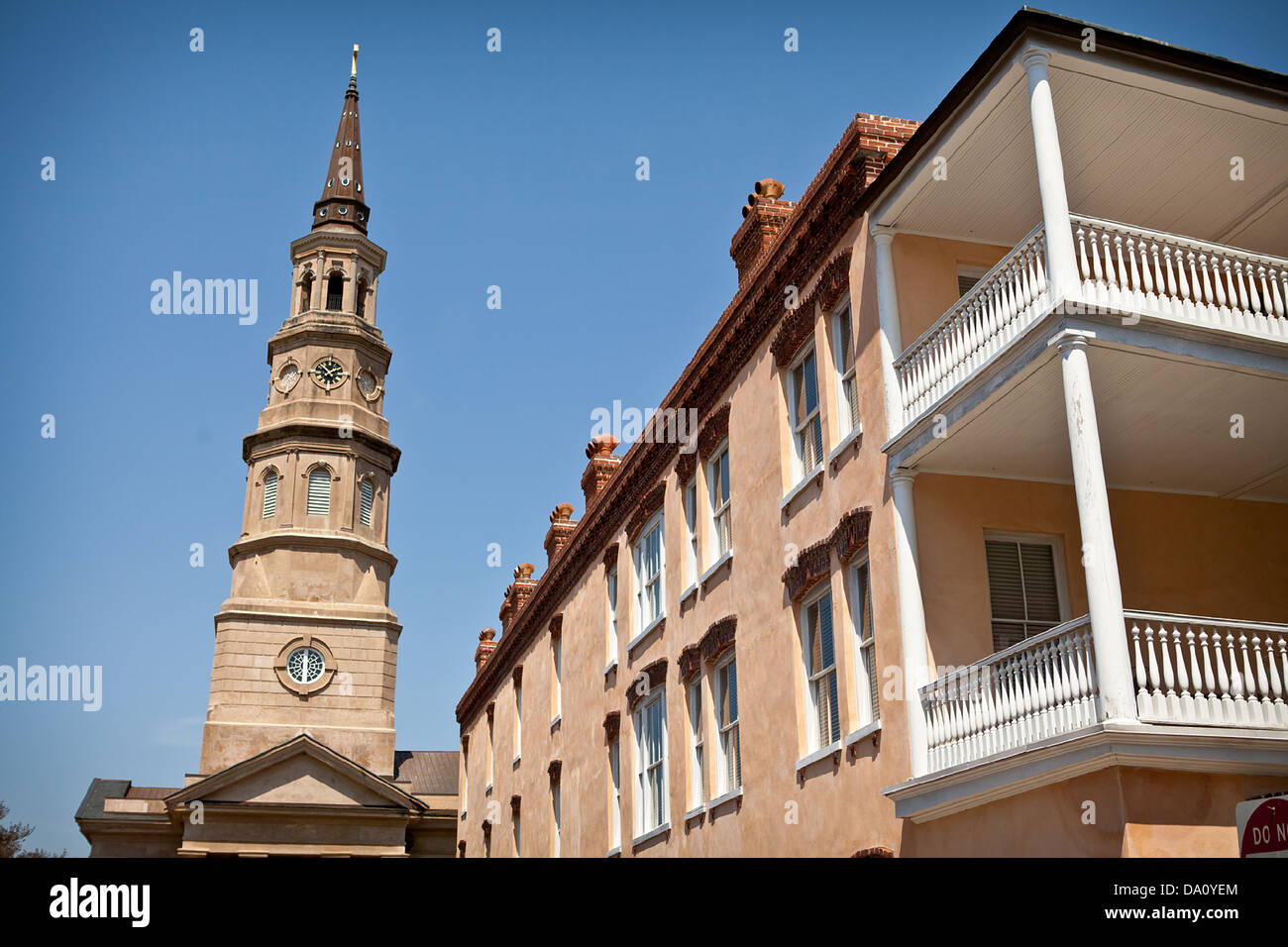 St Phillip's Episcopal Church spire in Charleston, SC Stock Photo - Alamy