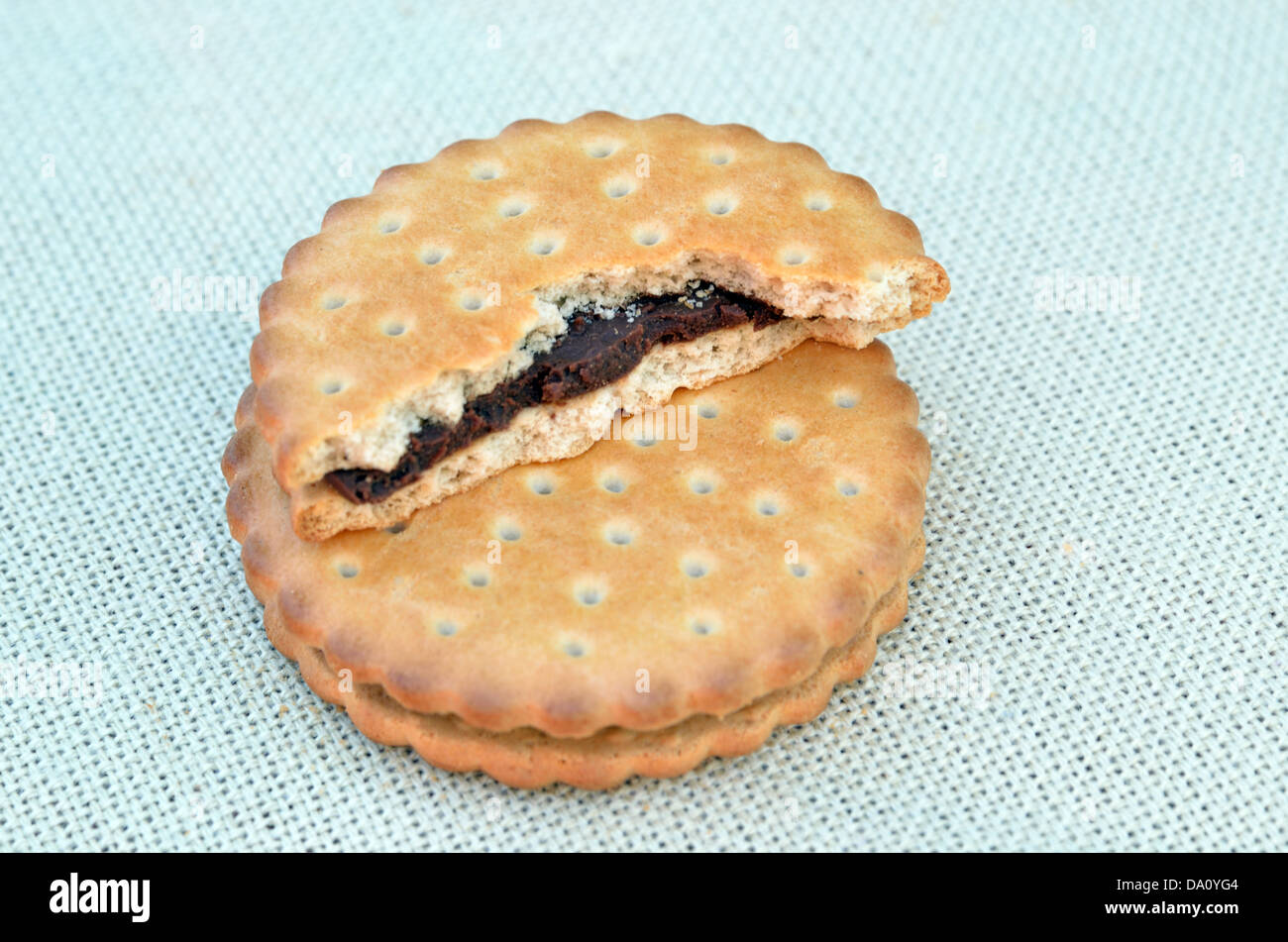 biscuits with cocoa cream Stock Photo - Alamy