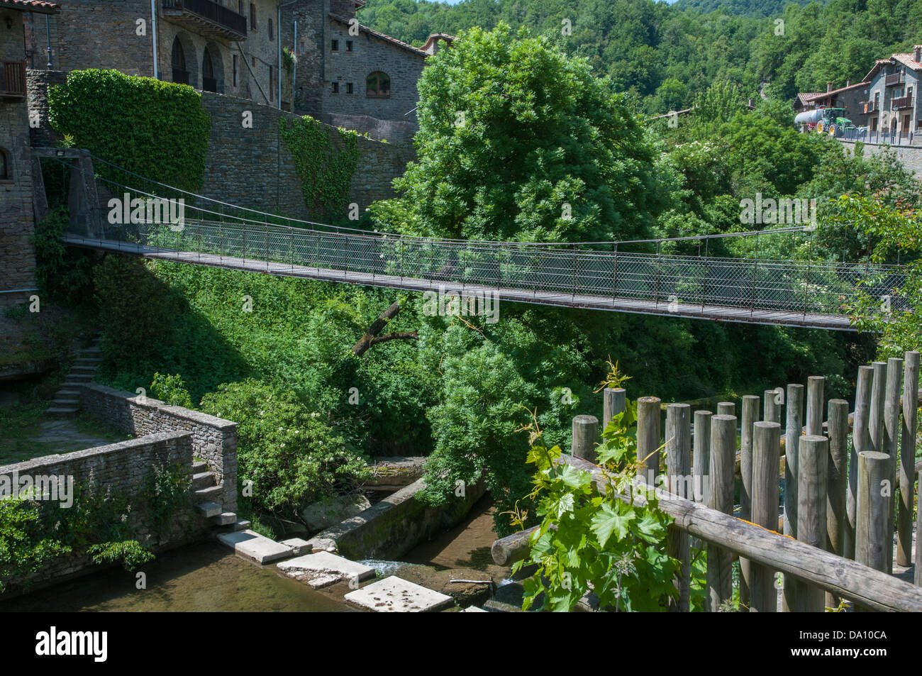 Rupit old suspension bridge Stock Photo - Alamy