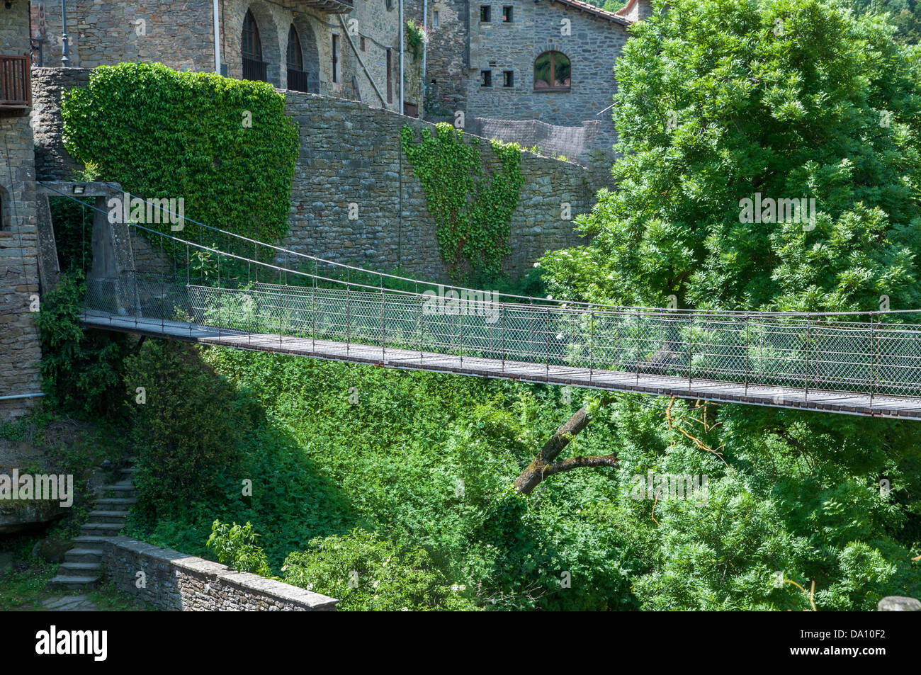 Rupit old suspension bridge Stock Photo - Alamy