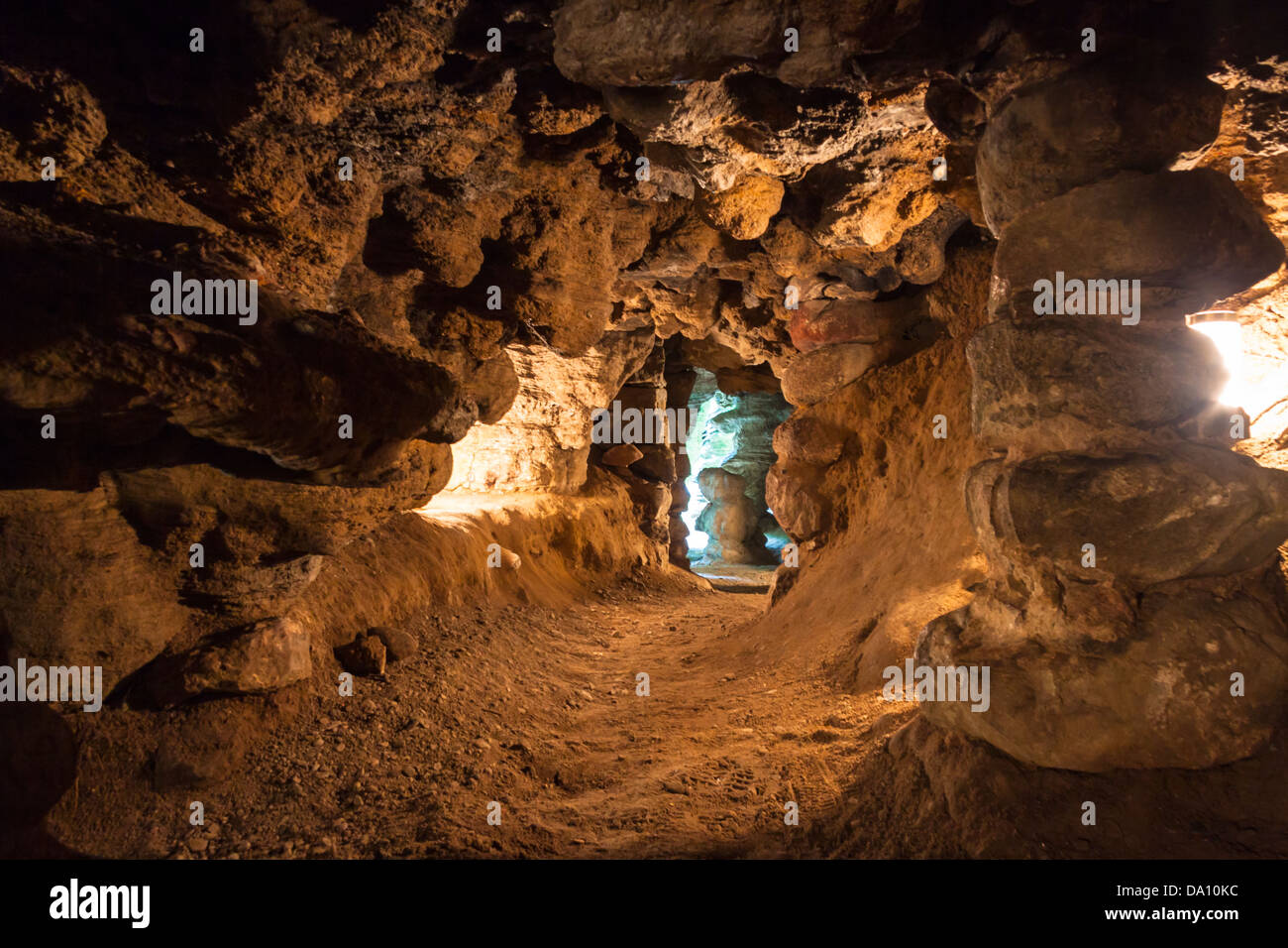 Small cave in limestone - Mechowo Poland Stock Photo - Alamy