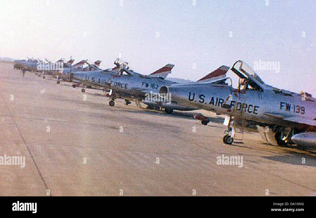 The 522d Tactical Fighter Squadron operated the F-100D Super Sabre from ...