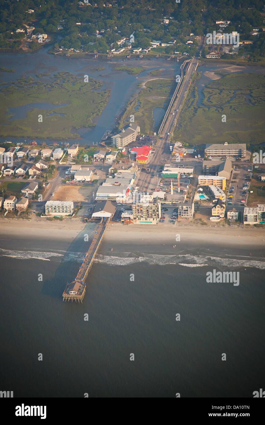 Aerial of Folly Beach, SC Stock Photo - Alamy