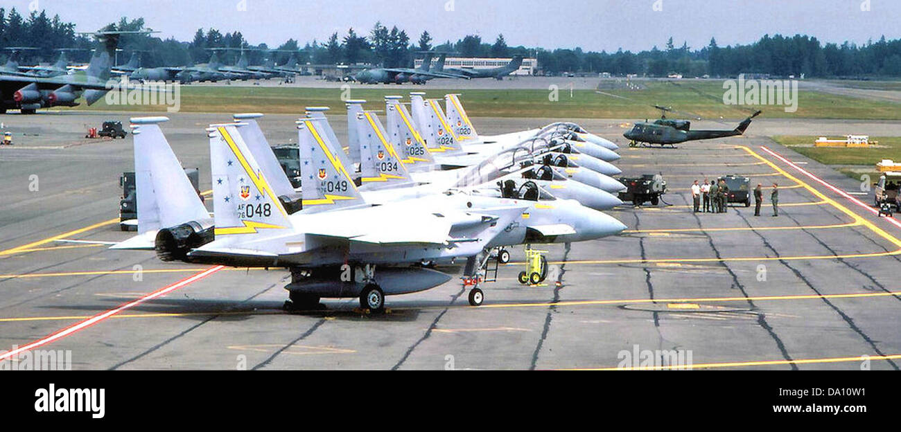 5th Fighter-Interceptor Squadron - F-15s - Minot AFB Stock Photo - Alamy