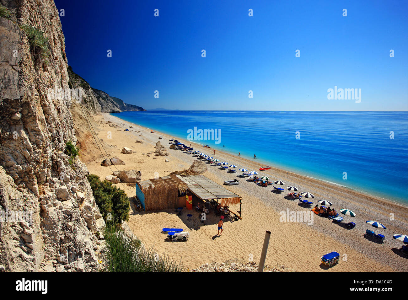 World famous Egremni beach, Lefkada (or "Lefkas") island, Ionian Sea ...