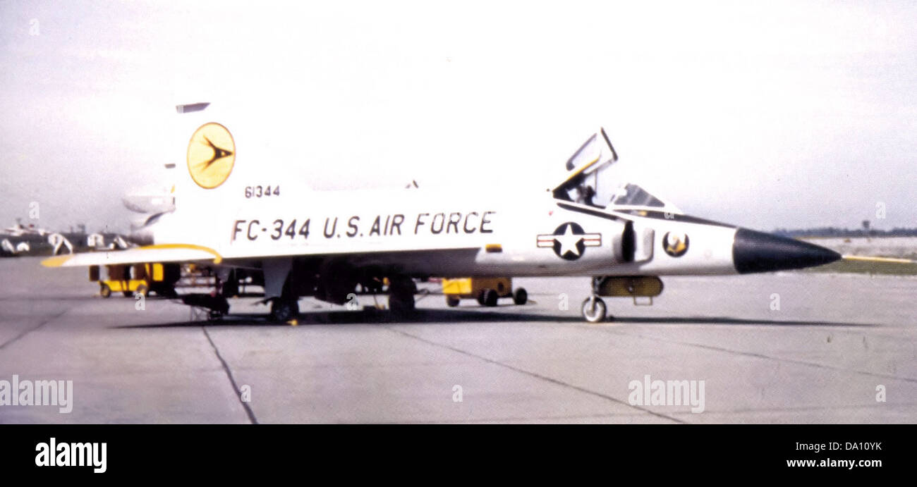 The 64th Fighter Interceptor Squadron operated the Convair F-102 Delta ...