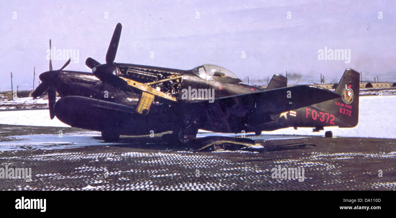 The 68th Fighter-All Weather Squadron operated the North American F-82G Twin Mustang, a unique ...