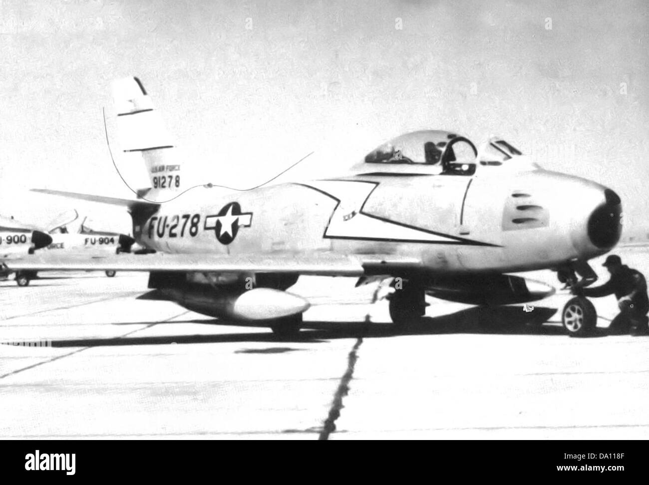 The North American F-86A-5-NA Sabre, serial number 49-12784, was used ...