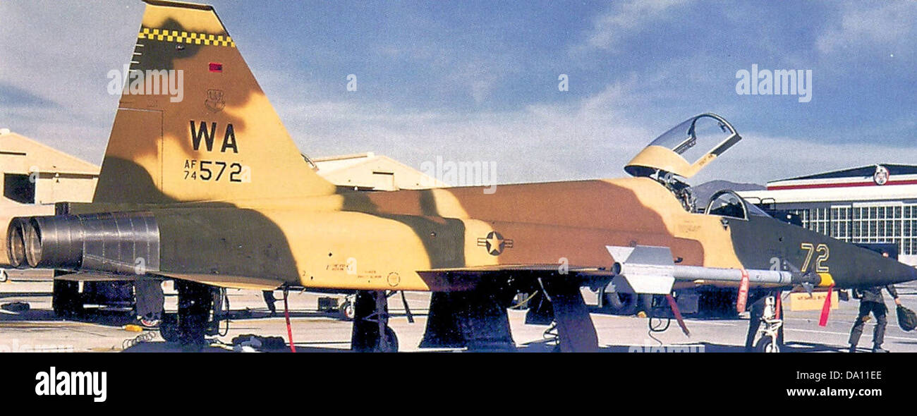 The F-5E Tiger II, tail number 74-1572, was operated by the Fighter ...