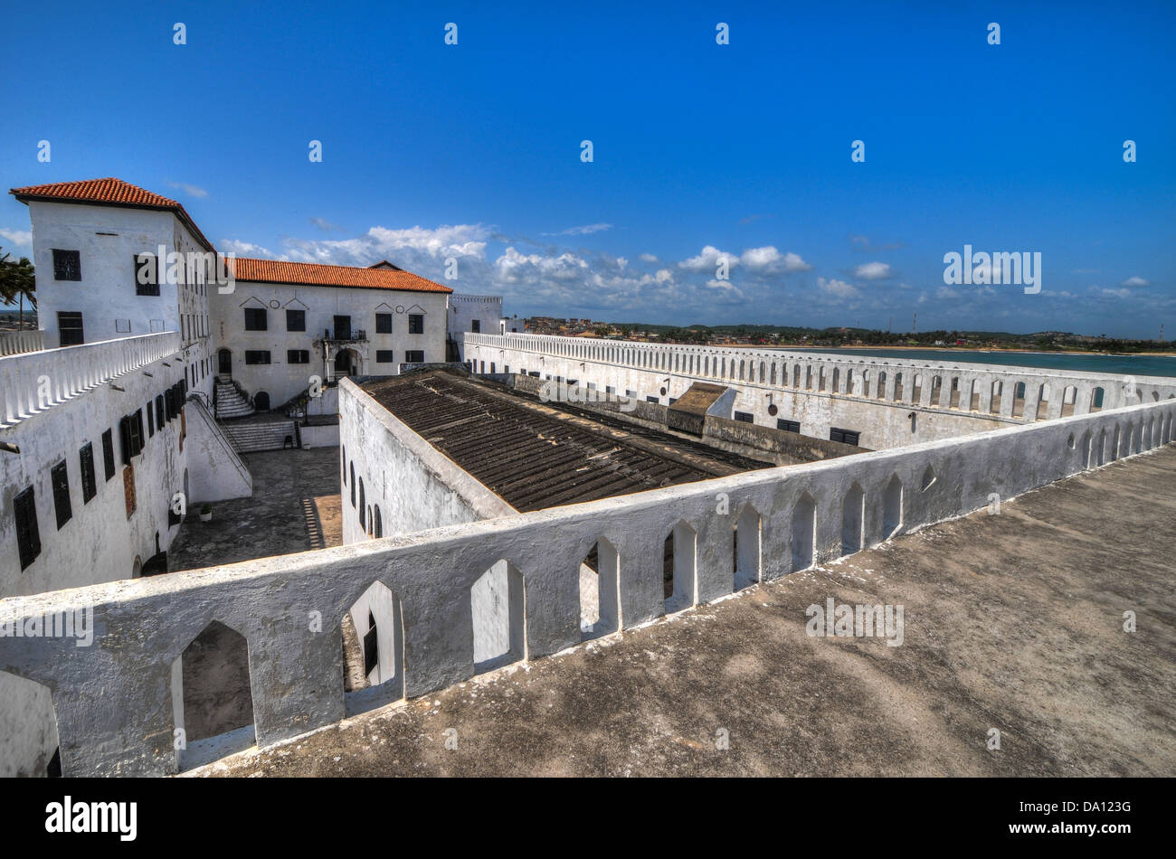 Elmina Castle (also called the Castle of St. George) is located on the ...