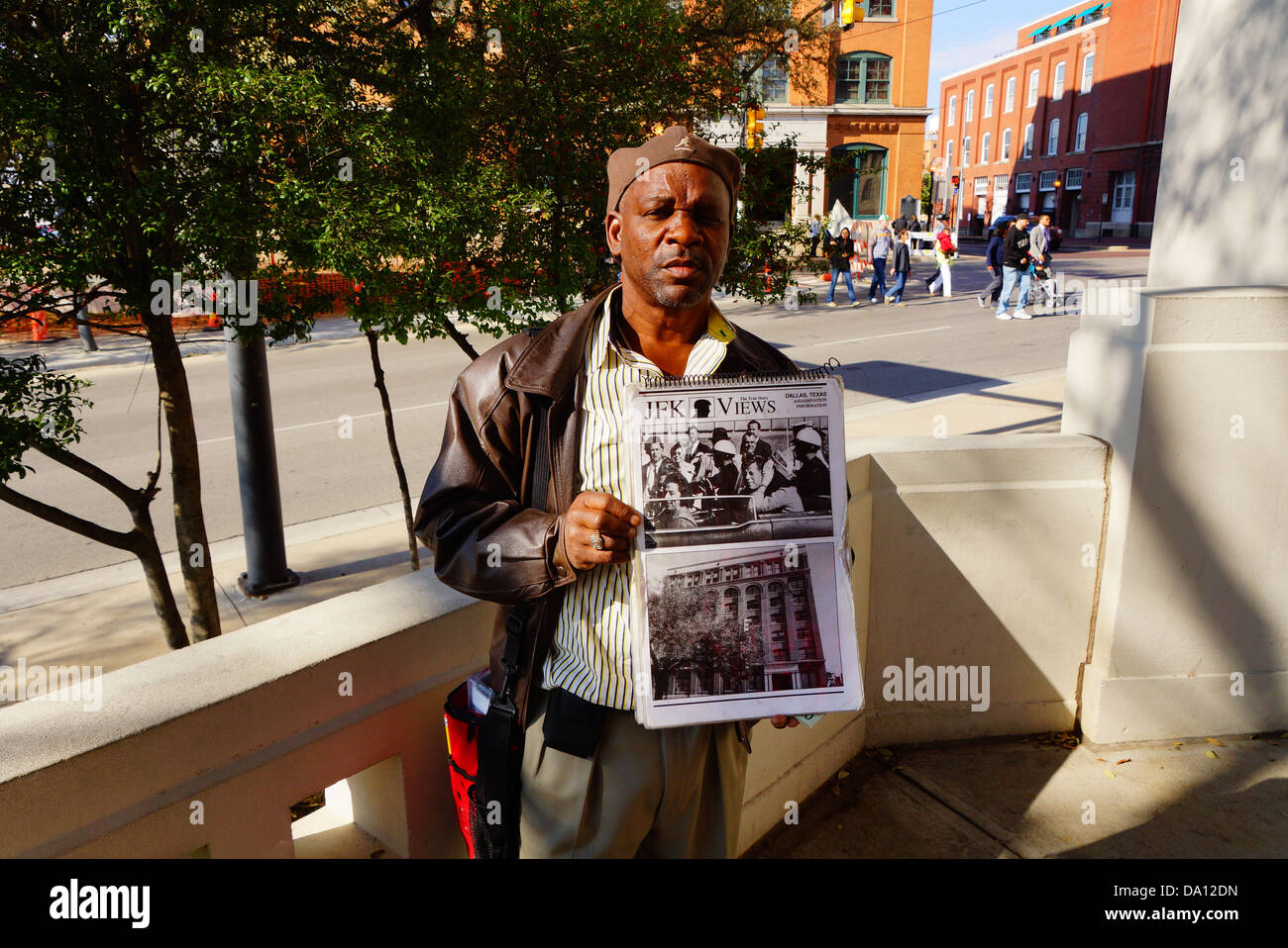 Man sells newspaper documenting JFK's assassination in Dallas, Texas ...