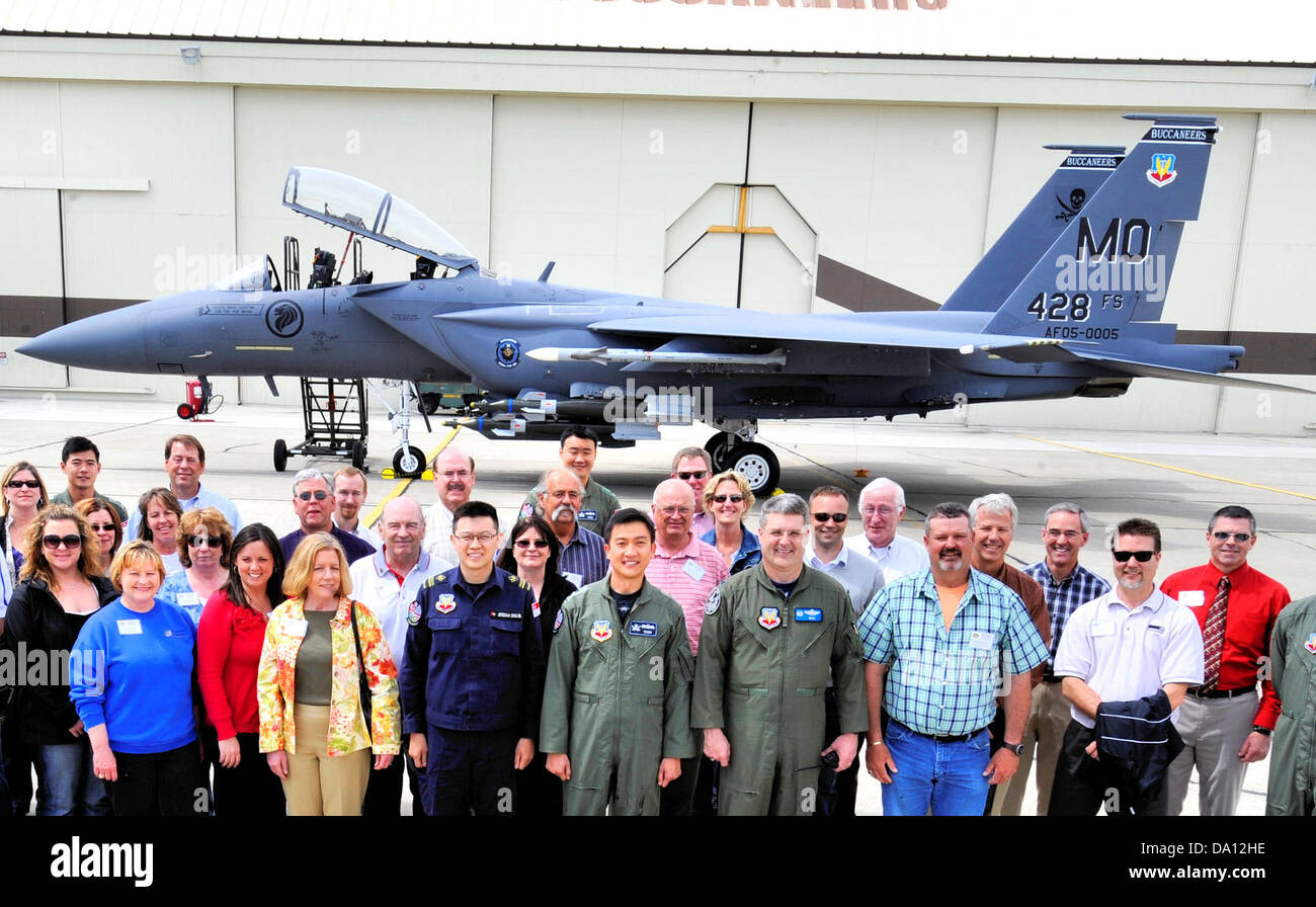 The 428th Fighter Squadron operates the Boeing F-15SG Strike Eagle, a ...